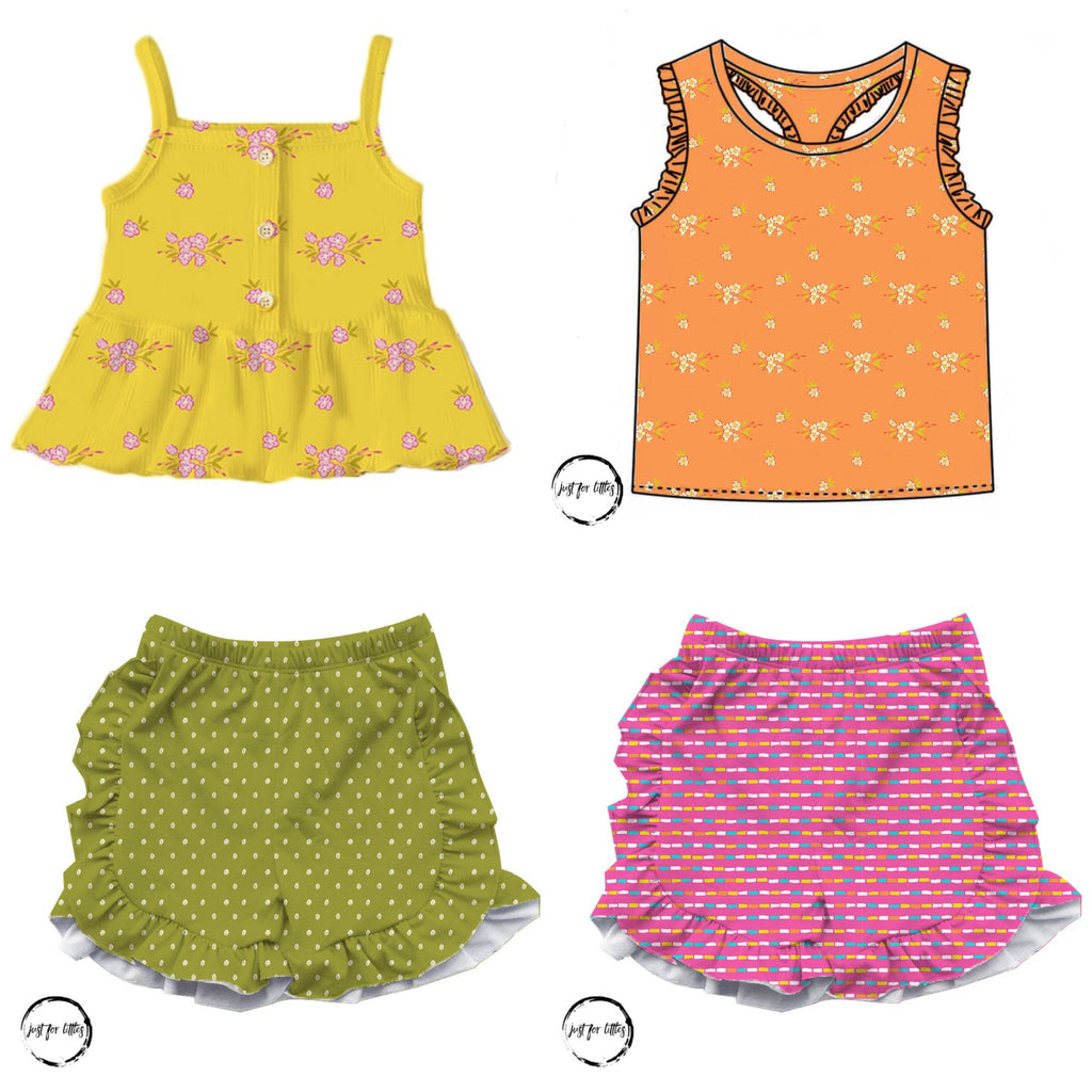 Yellow Floral Tank Top – Just For Littles®️